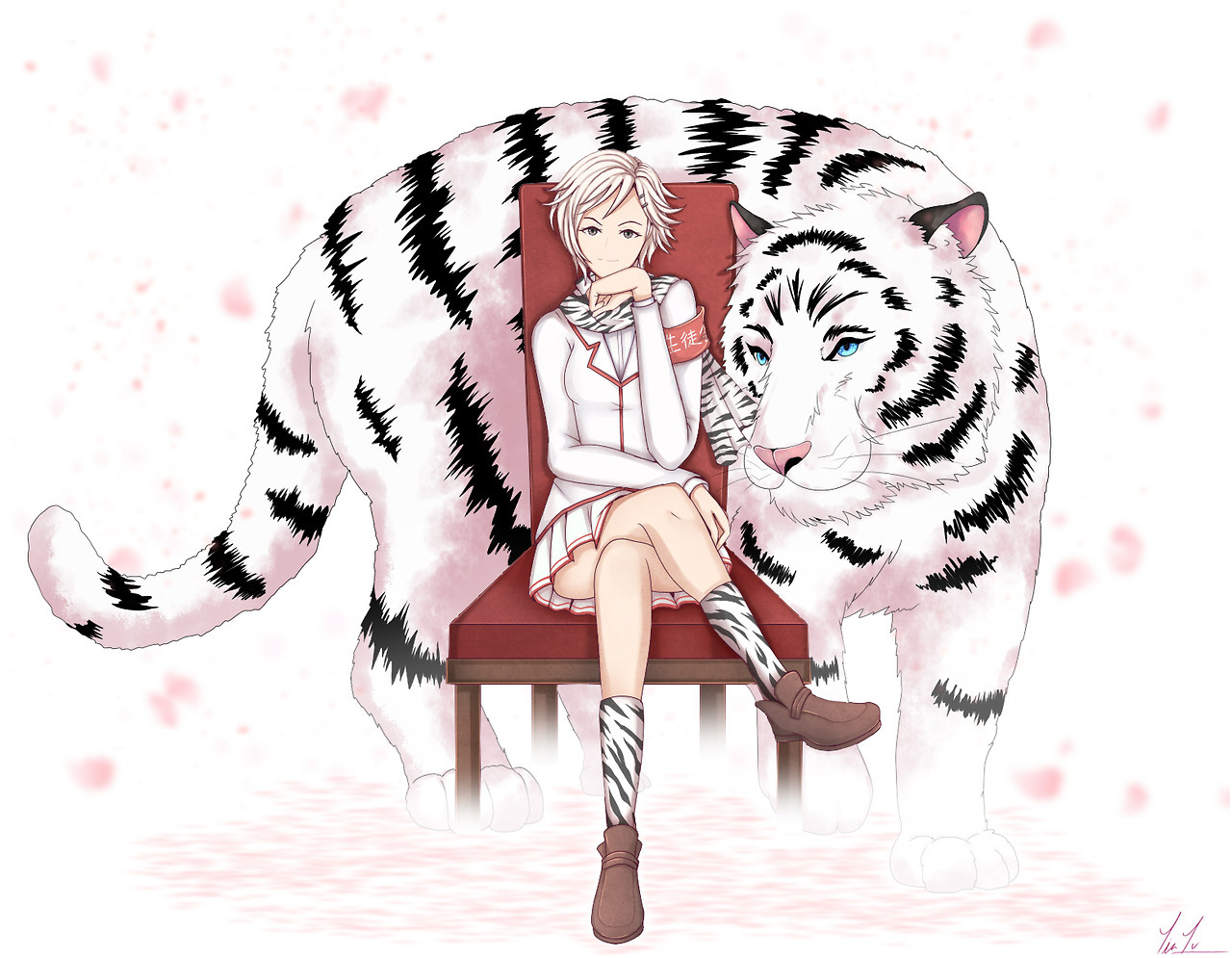 Download White Tiger Shiromi Torayoshi Video Game Yandere Simulator Image