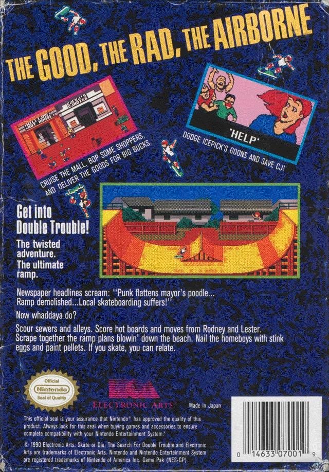 Skate or Die 2: The Search for Double Trouble Video Game Box Art - ID ...