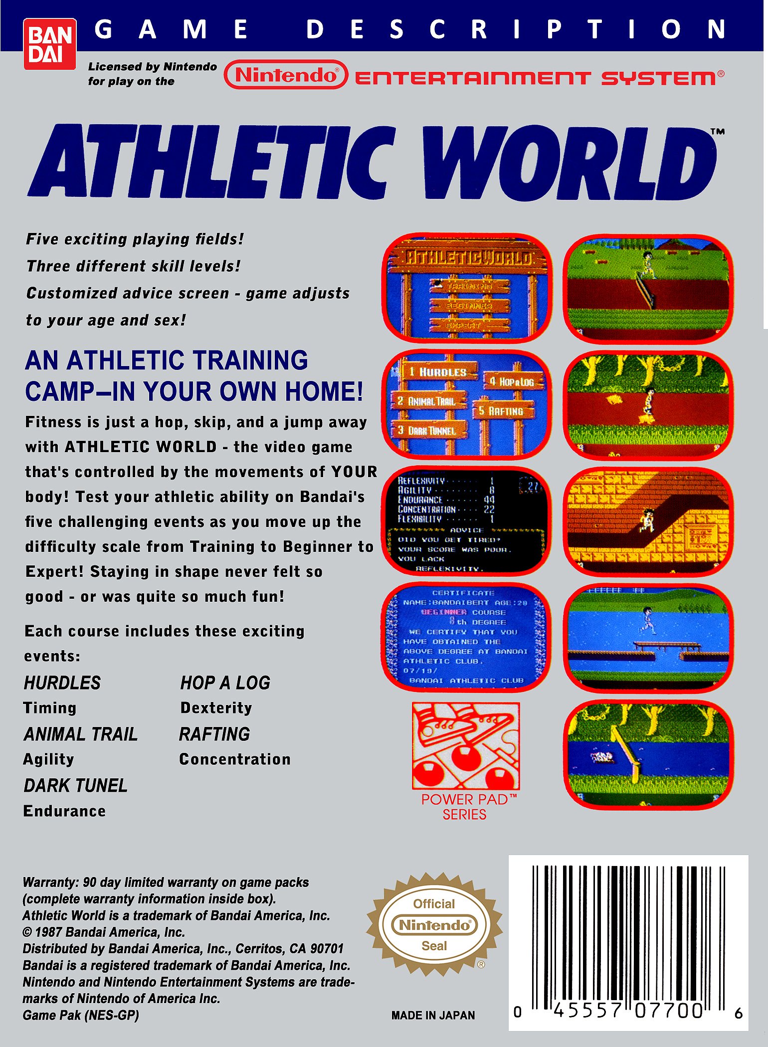 Athletic World Video Game Box Art - ID: 42047 - Image Abyss