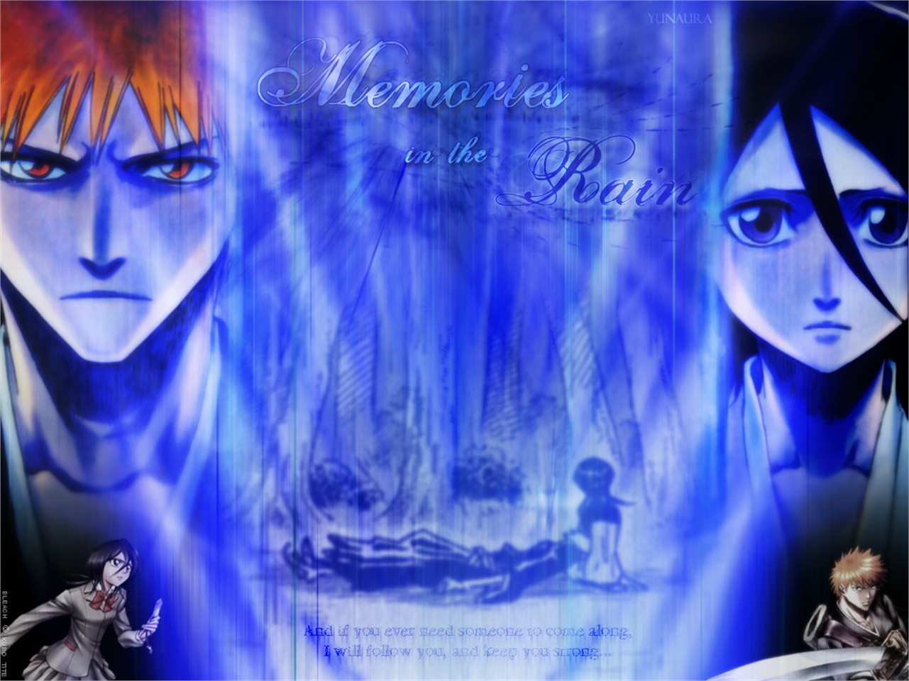 Download Rukia Kuchiki Ichigo Kurosaki Anime Bleach Image