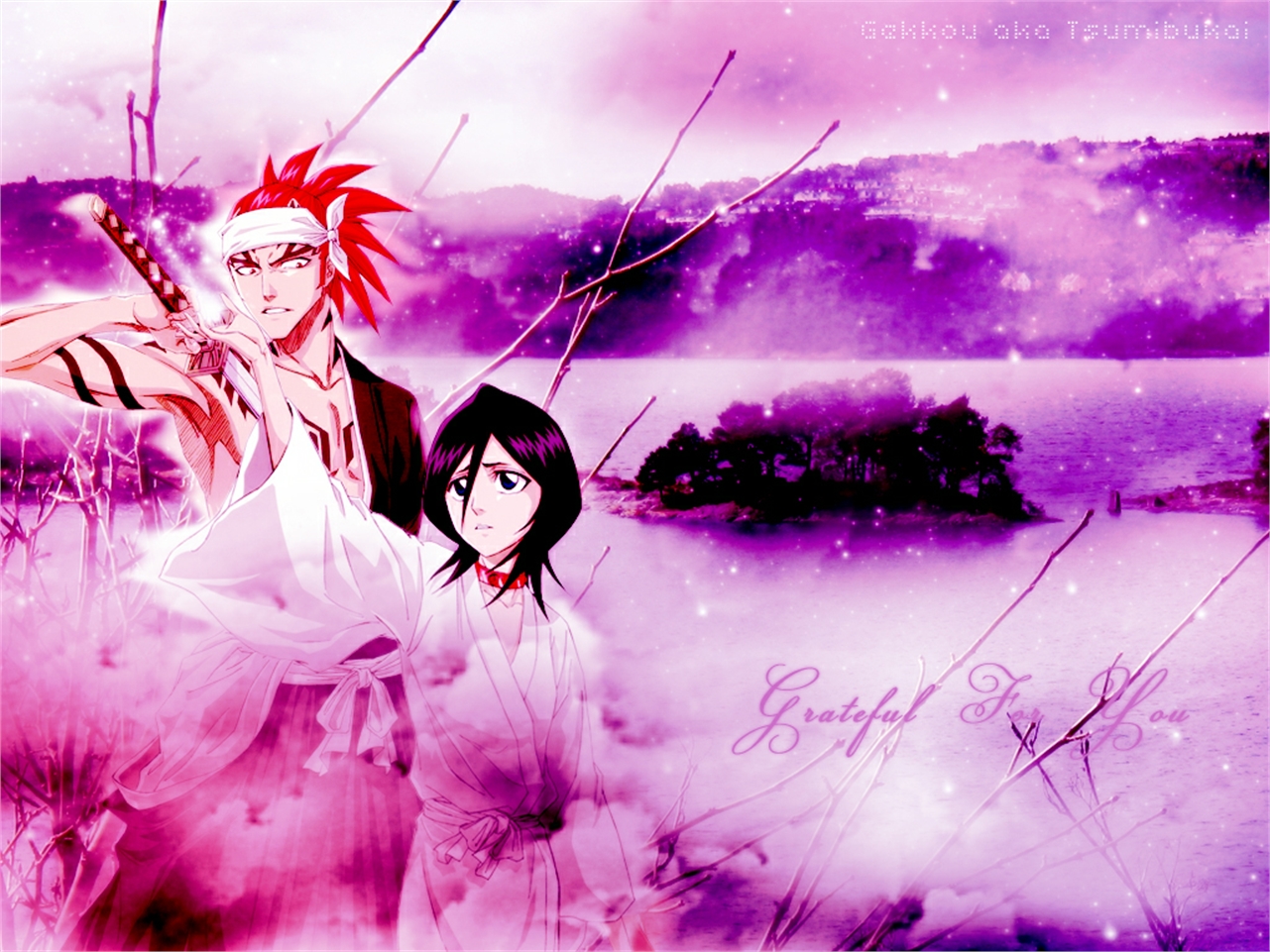 Download Renji Abarai Rukia Kuchiki Anime Bleach Image