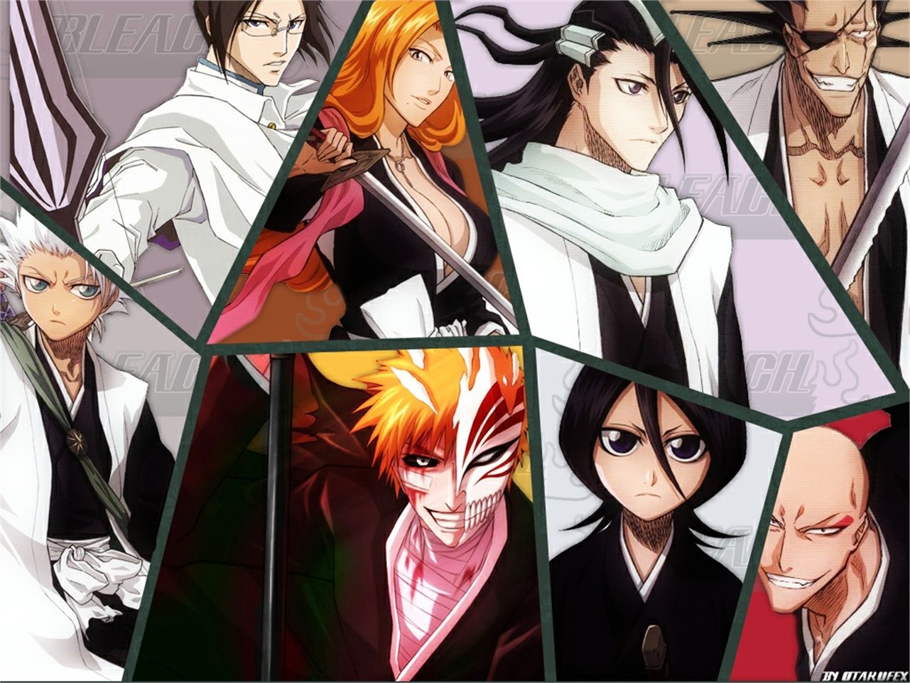 Download Kenpachi Zaraki Byakuya Kuchiki Rangiku Matsumoto Uryu Ishida ...