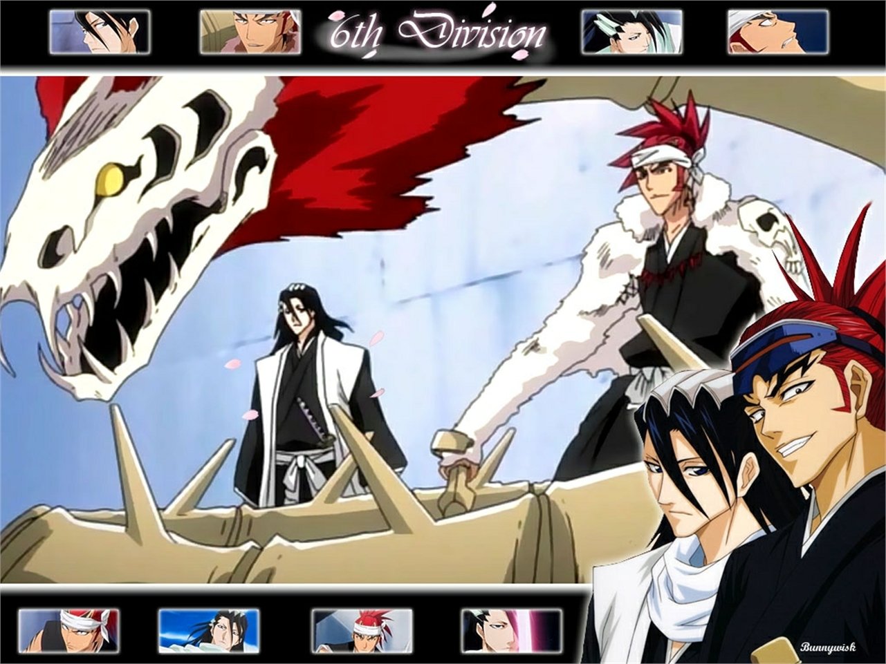 Download Byakuya Kuchiki Renji Abarai Anime Bleach Image