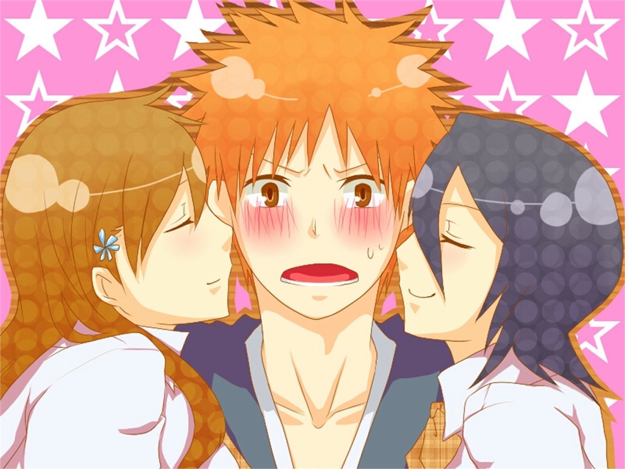 Download Orihime Inoue Rukia Kuchiki Ichigo Kurosaki Anime Bleach Image