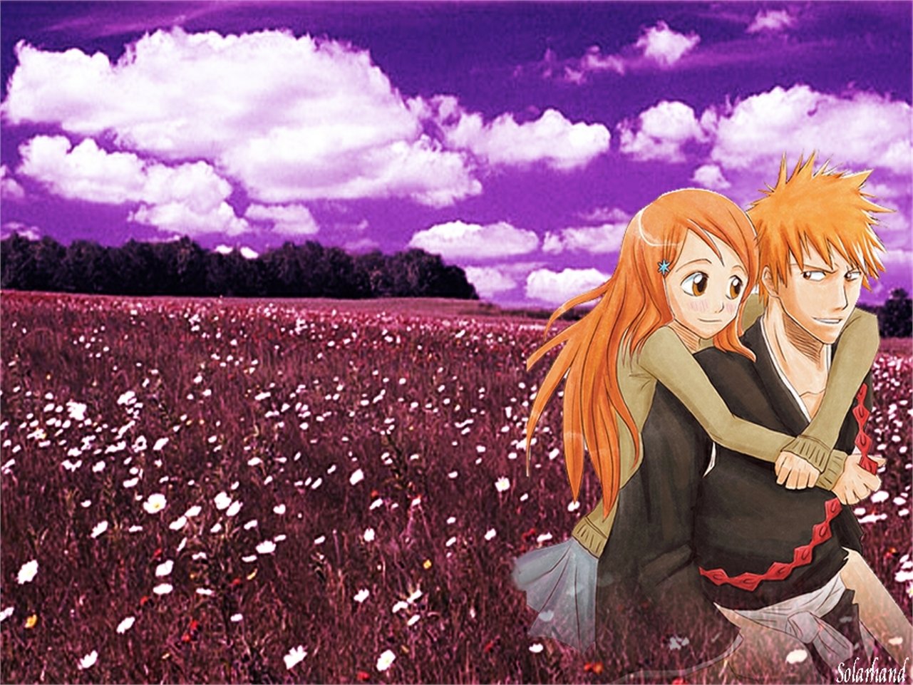 Download Orihime Inoue Ichigo Kurosaki Anime Bleach Image