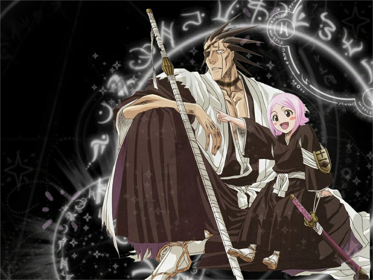 Download Yachiru Kusajishi Kenpachi Zaraki Anime Bleach Image