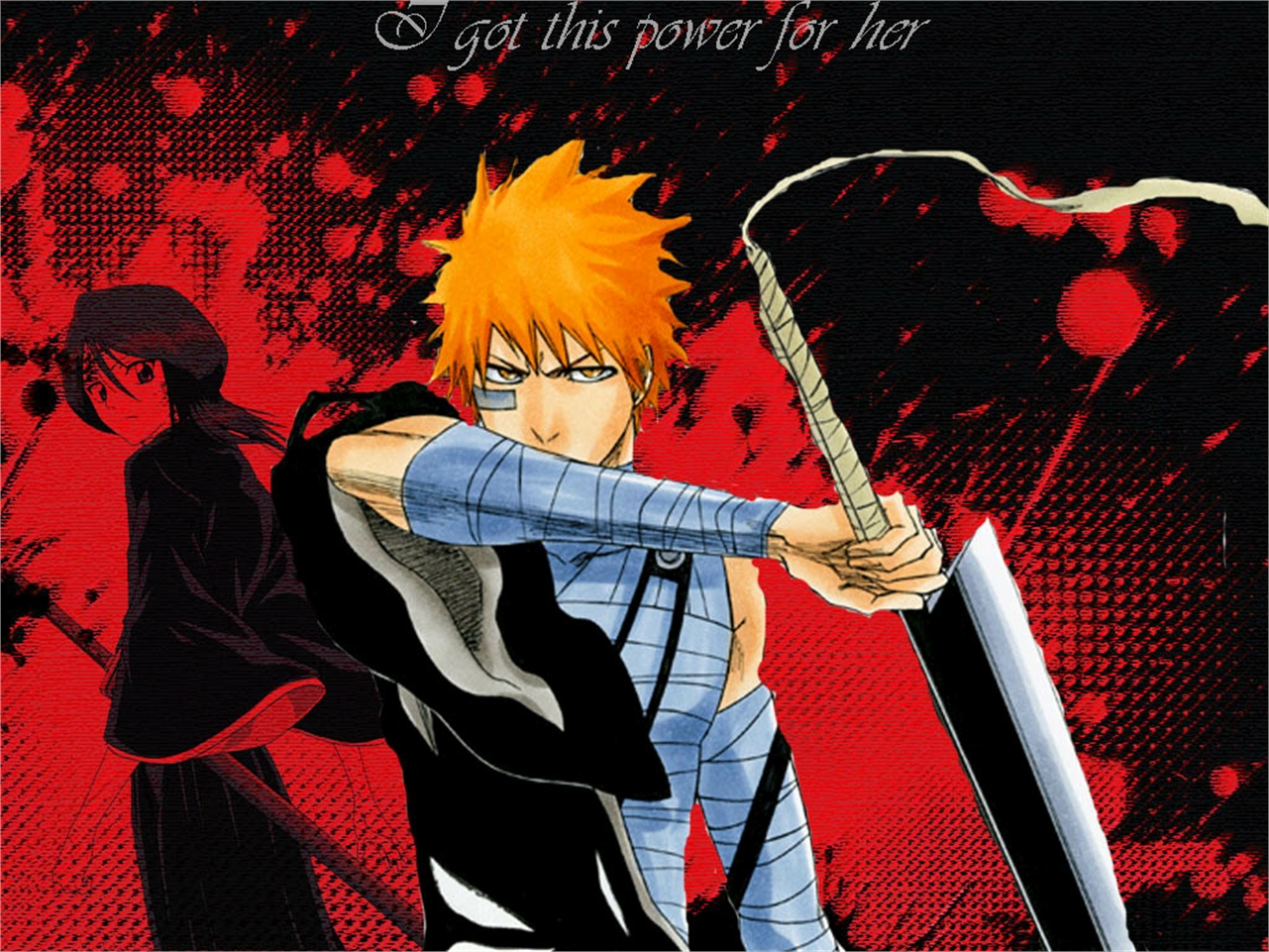 Download Rukia Kuchiki Ichigo Kurosaki Anime Bleach Image