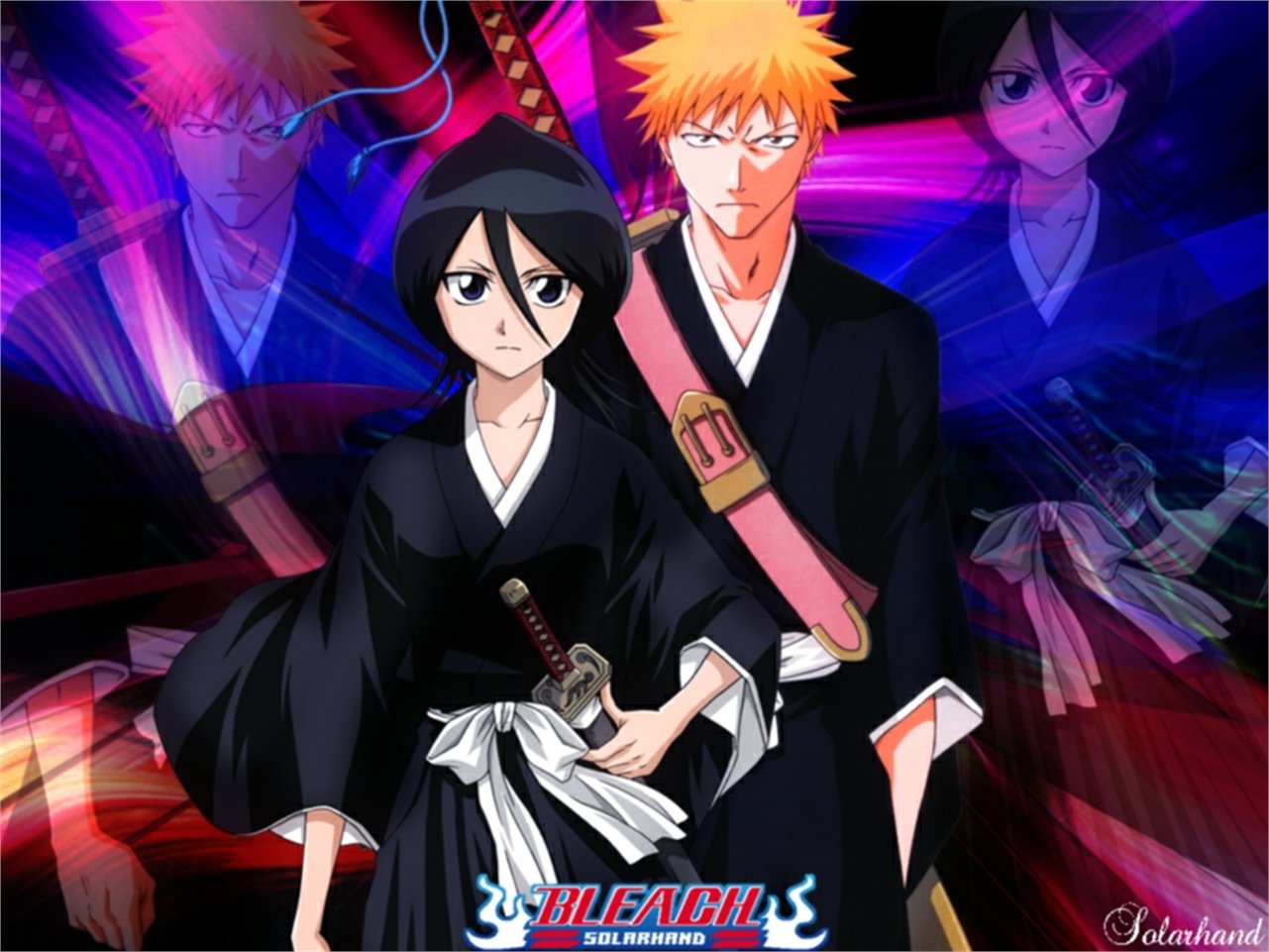 Download Rukia Kuchiki Ichigo Kurosaki Anime Bleach Image