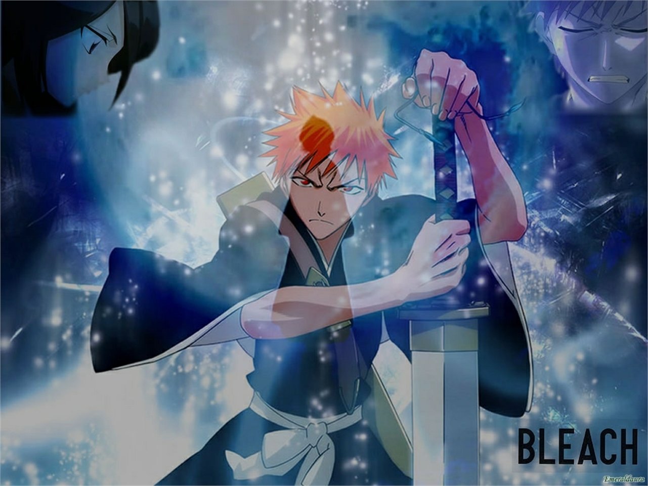 Download Rukia Kuchiki Ichigo Kurosaki Anime Bleach Image