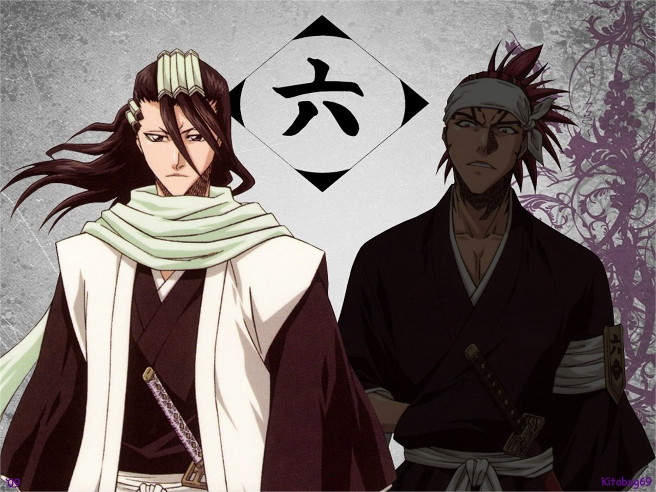 Download Renji Abarai Byakuya Kuchiki Anime Bleach Image