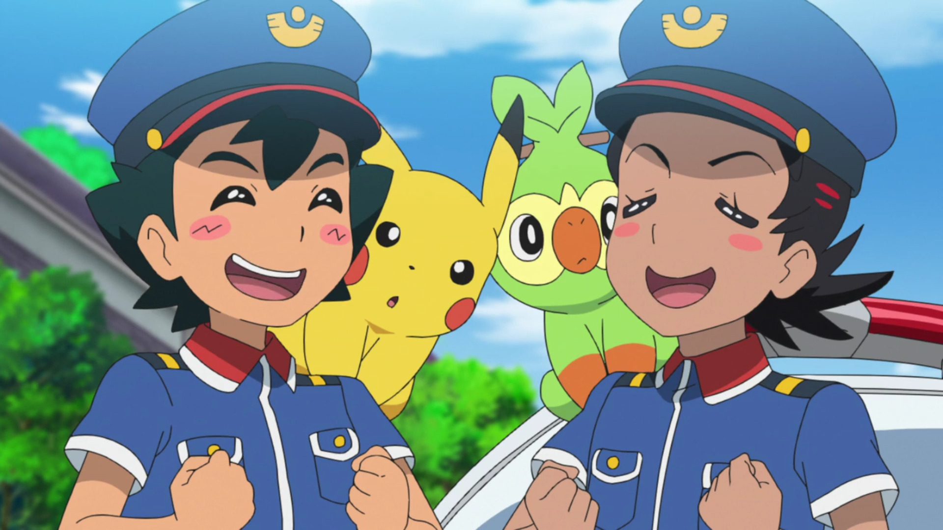 Download Black Hair Blush Uniform Grookey (Pokémon) Pikachu Goh ...