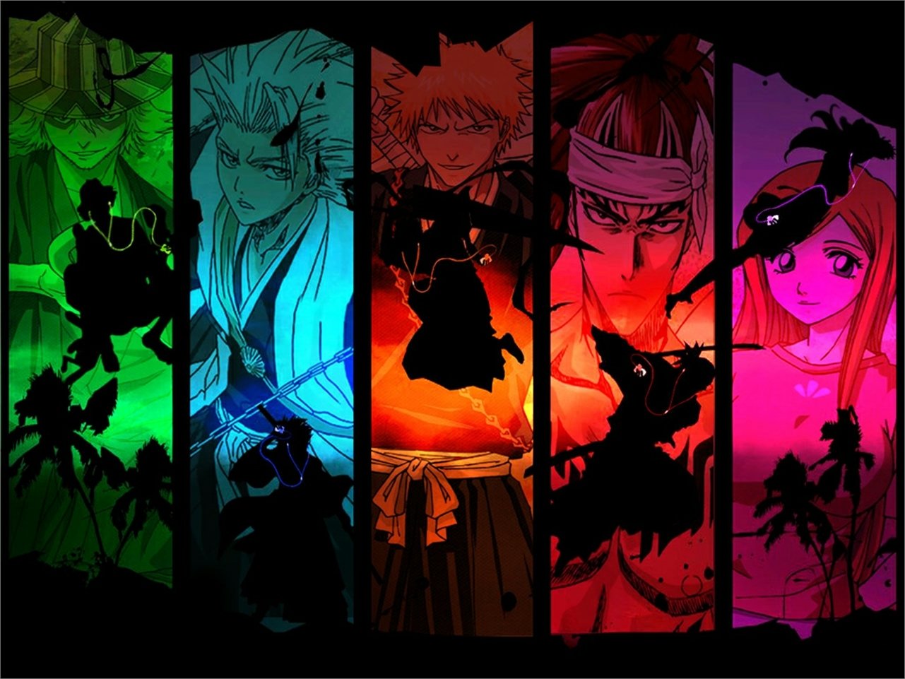 Bleach Lineup — Ichigo, Urahara, Renji, Toshiro & Orihime