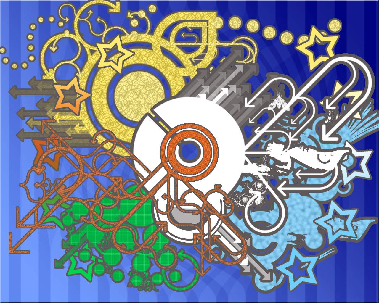 Vibrant Vector Shapes: Artistic Fusion in Motion