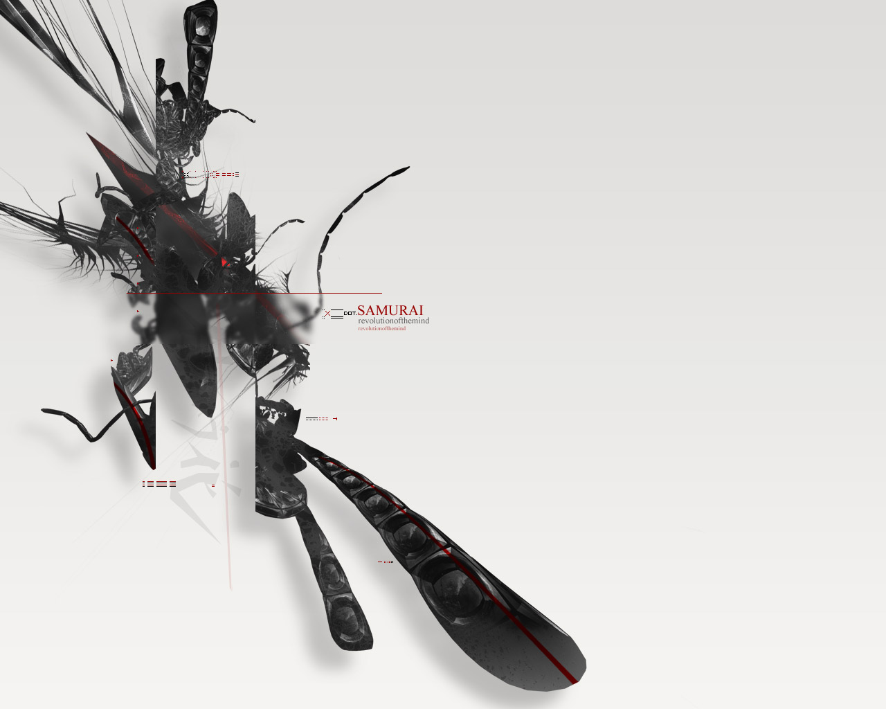 Abstract Samurai in White