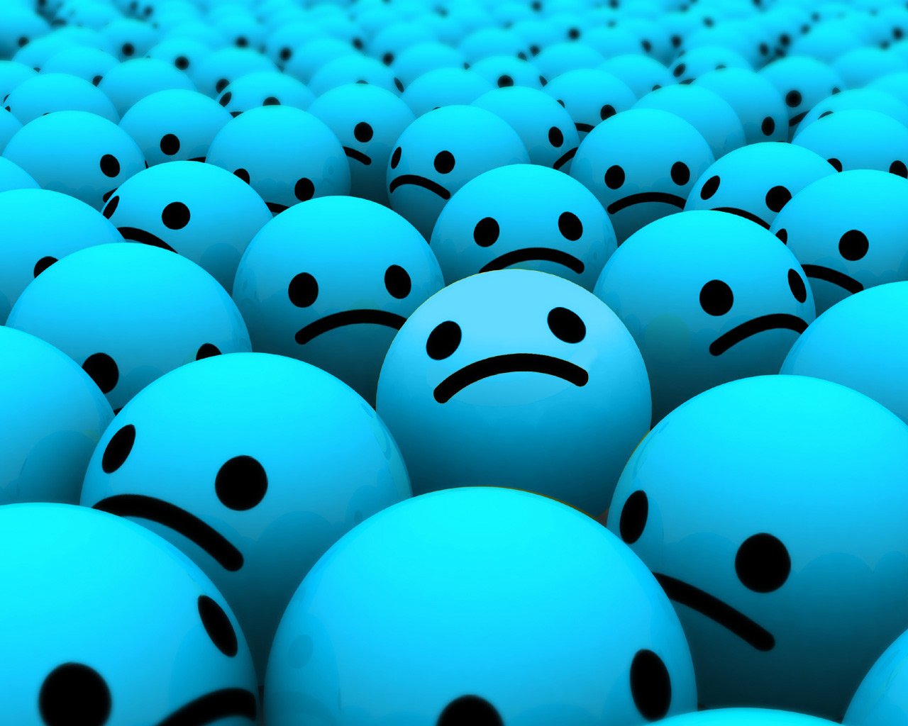 Download Ball Blue Sad Funny Smiley Image