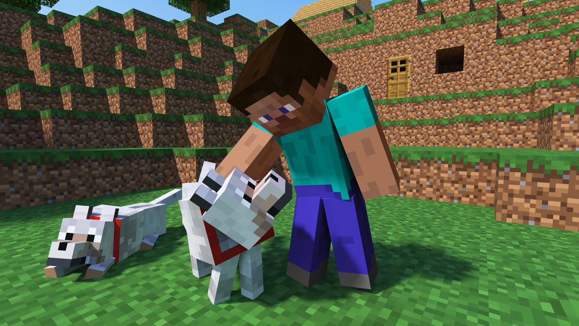 Download Mojang Friend Wolf Dog Steve (Herobrine Minecraft) Video Game ...