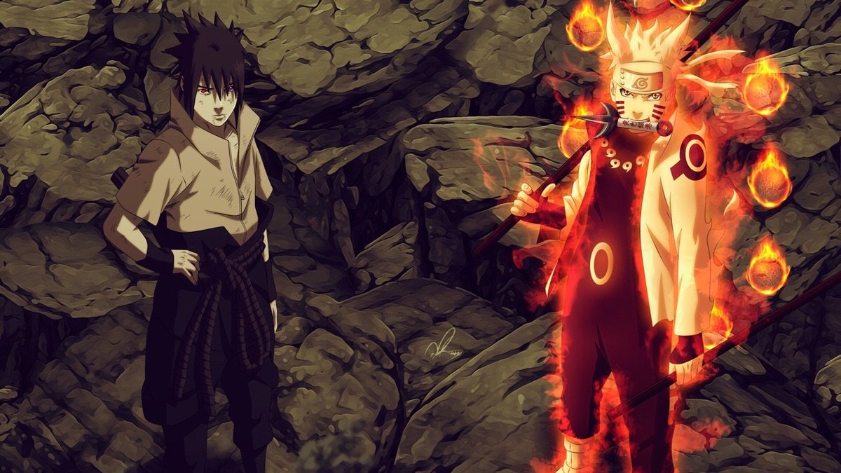 Epic Showdown: Naruto in Flames
