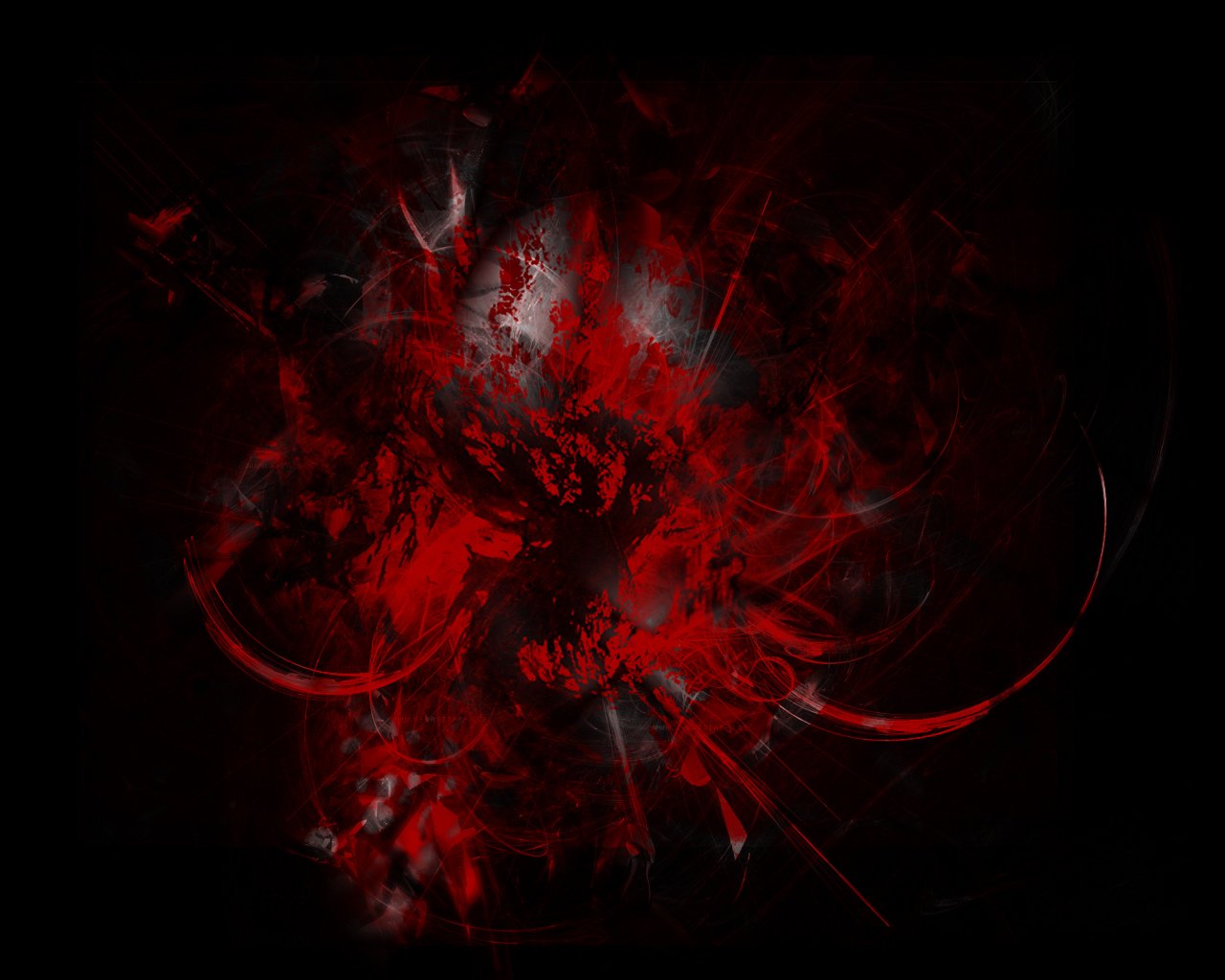 Crimson Abstract: A Dance of Red