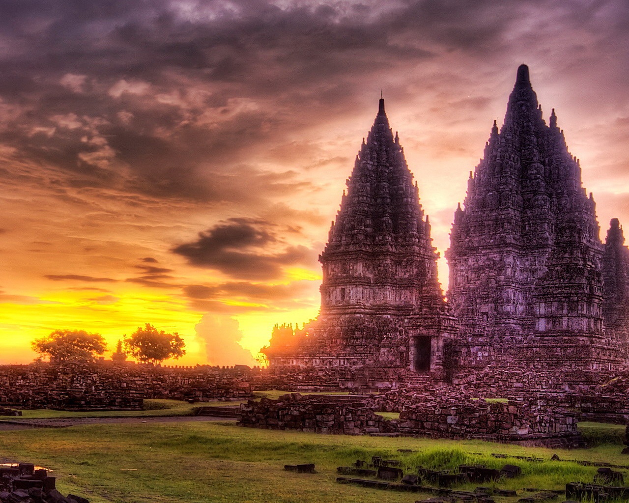 Sunset Serenity at Prambanan Temple
