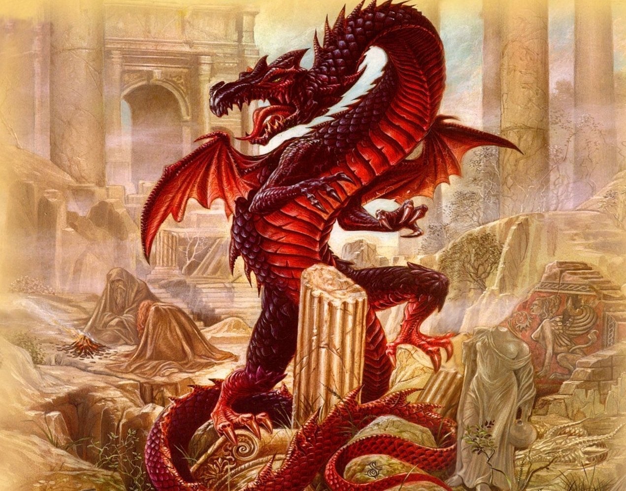 Fantasy Dragon Causing Destruction and Chaos Image - ID: 469150 - Image ...