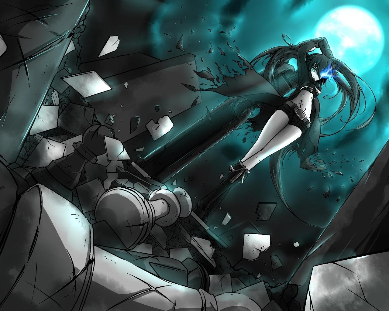 Black Rock Shooter Anime: Moonlit Shadows and Shattered Dreams