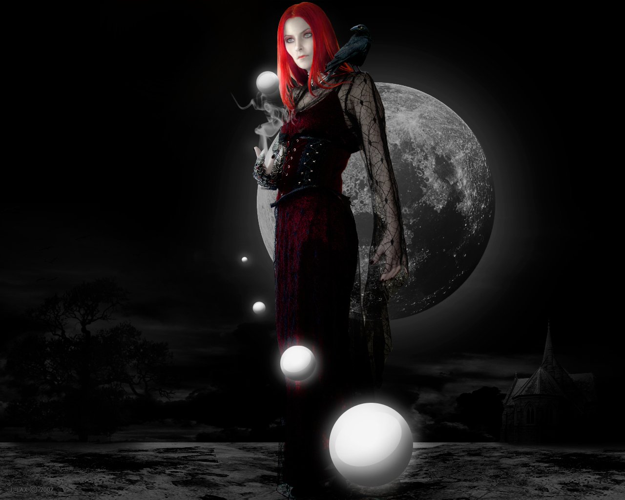 Mystic Muse: Artistic Woman Under the Moonlight
