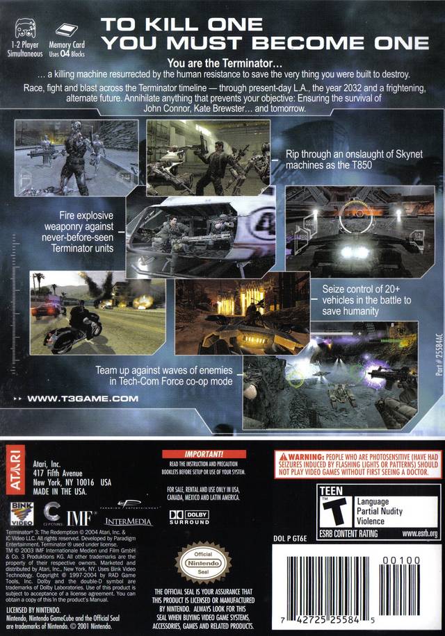 Download Video Game Terminator 3: The Redemption Image