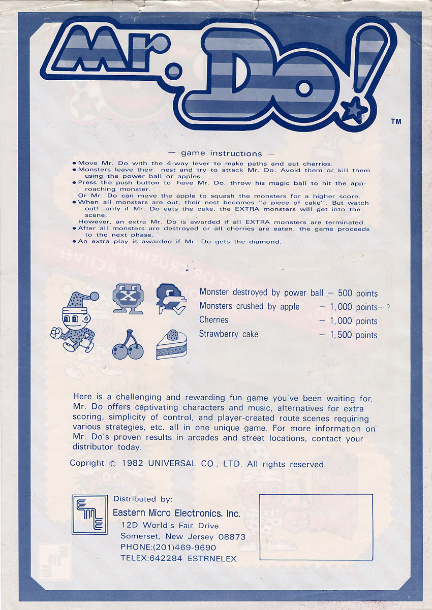 Download Video Game Mr. Do! (Universal) Image