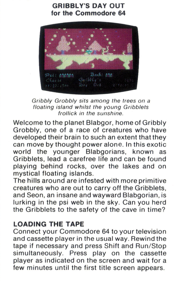 Gribbly's Day Out Picture - Image Abyss