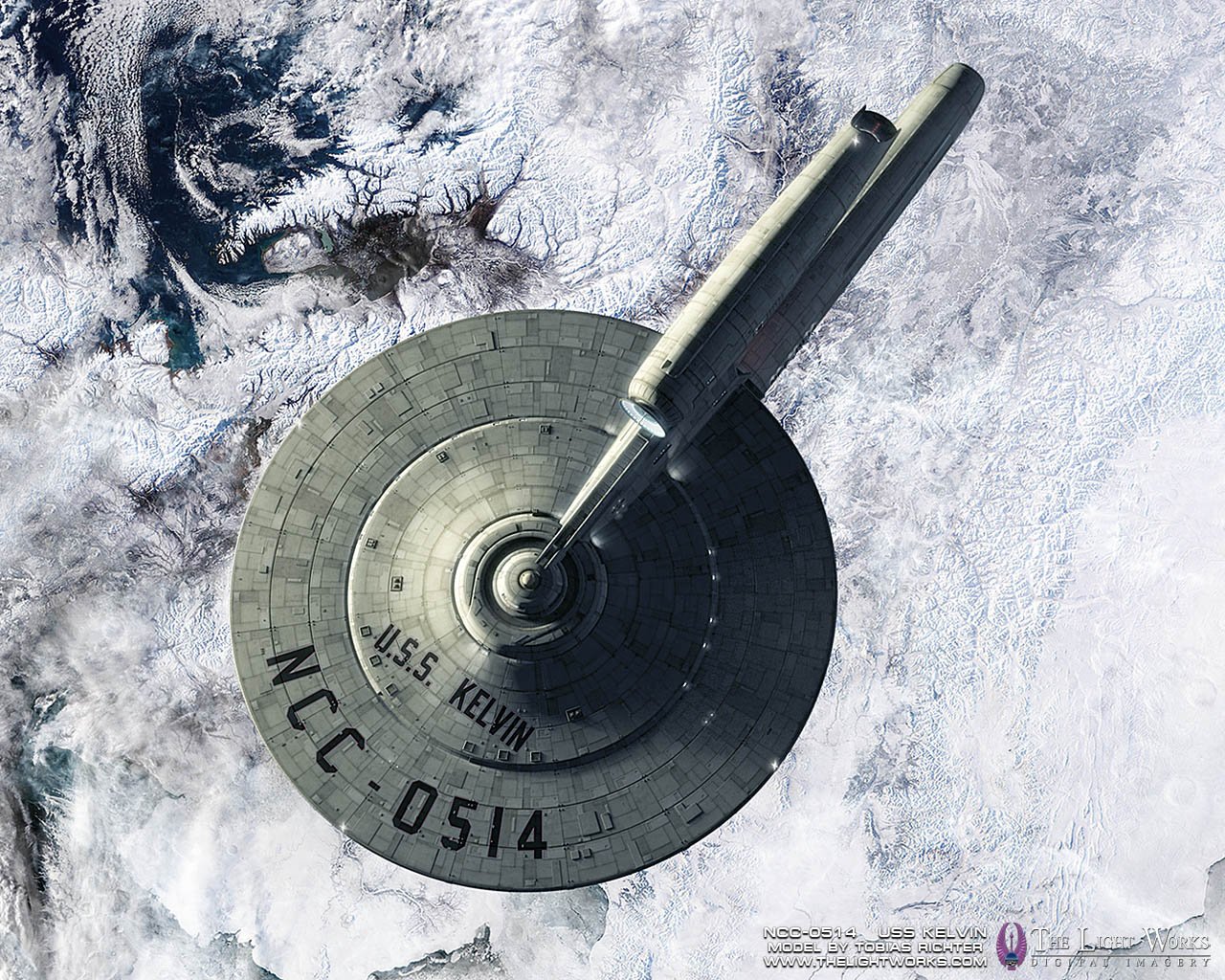 USS Kelvin NCC-0514 — Star Trek Sci‑Fi Orbital Shot