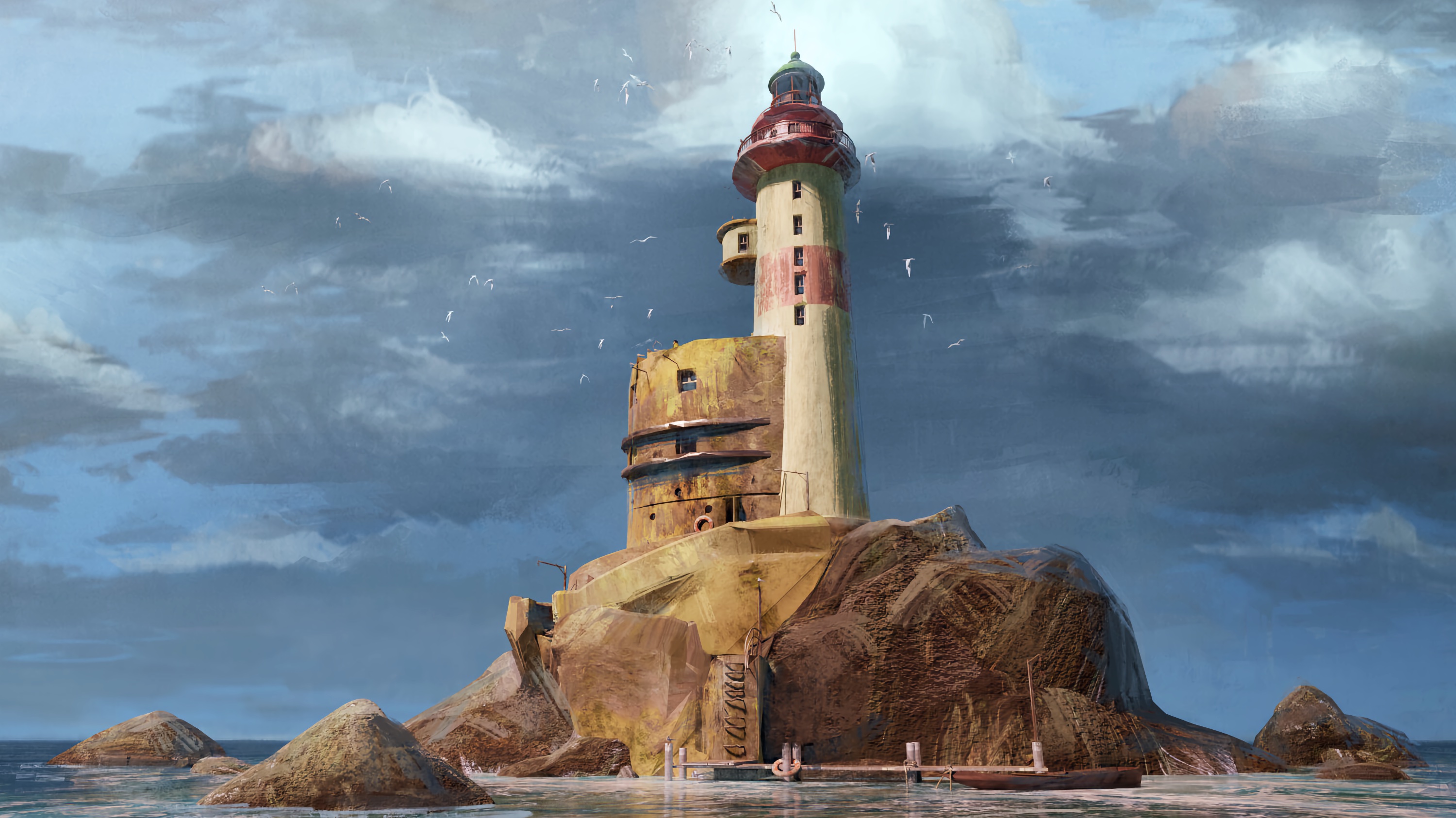 Download Artistic Lighthouse Image