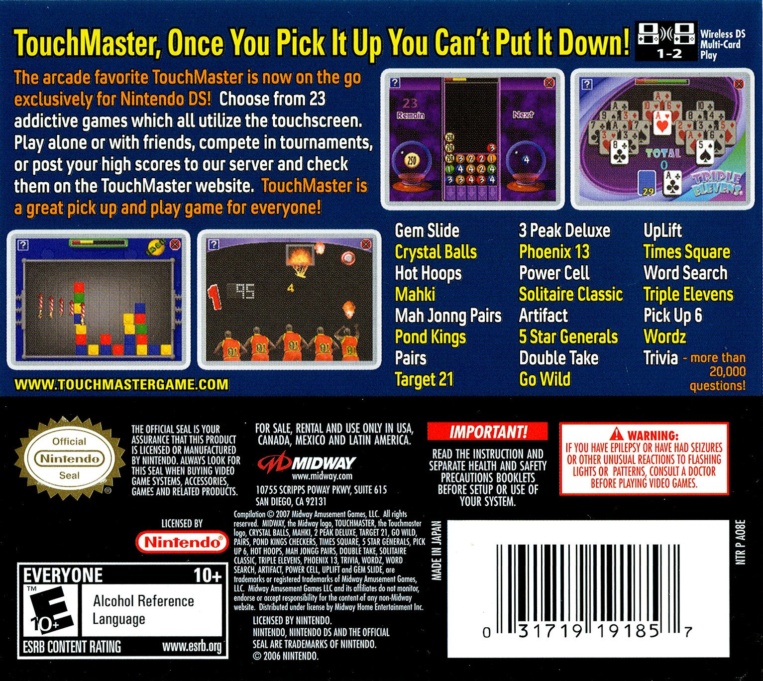 TouchMaster Video Game Box Art - ID: 49216 - Image Abyss