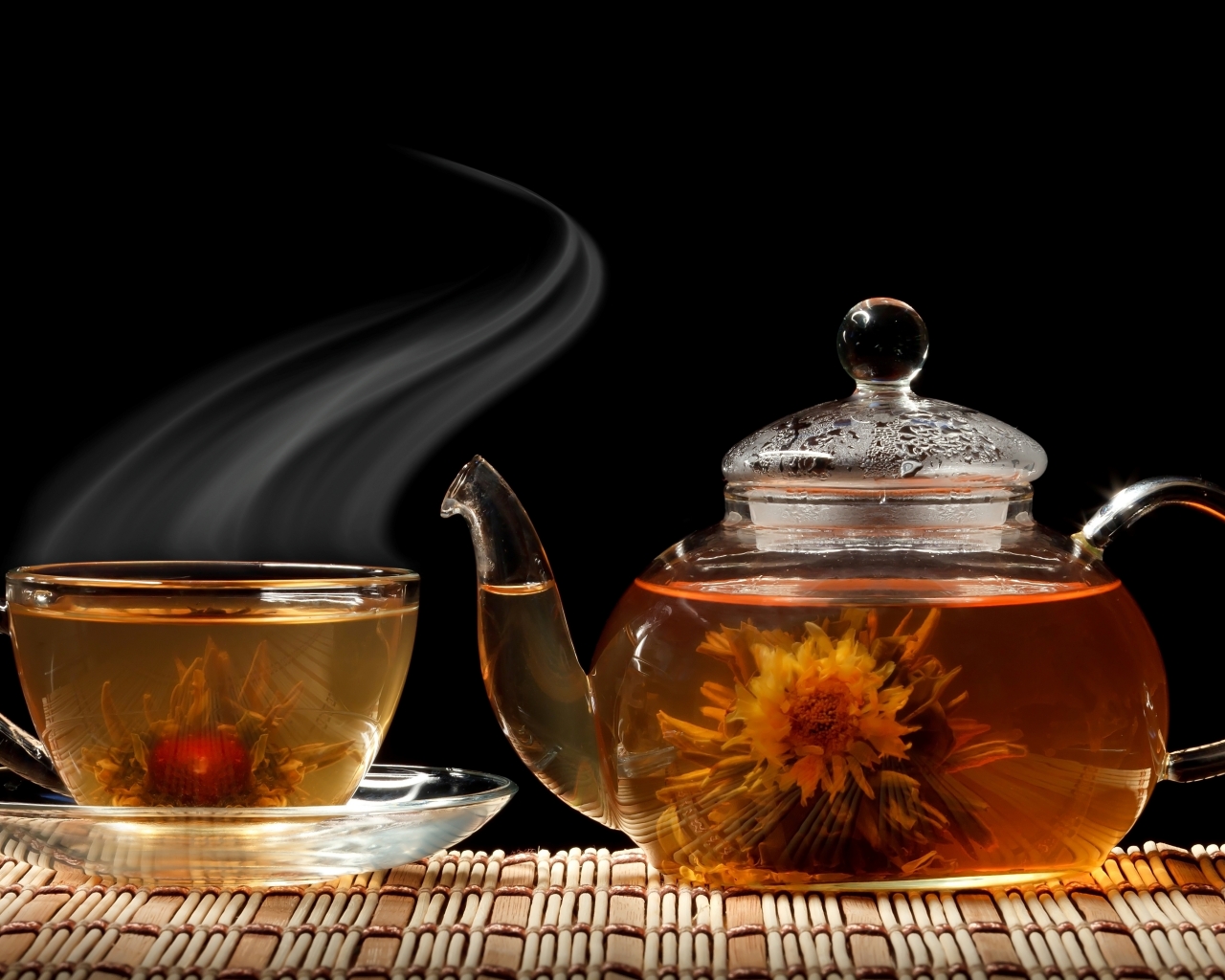 Steaming Floral Tea Delight