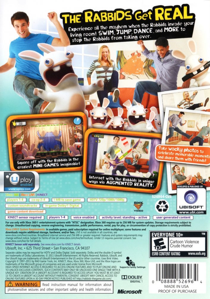 Raving Rabbids: Alive & Kicking Video Game Box Art - ID: 49689 - Image ...