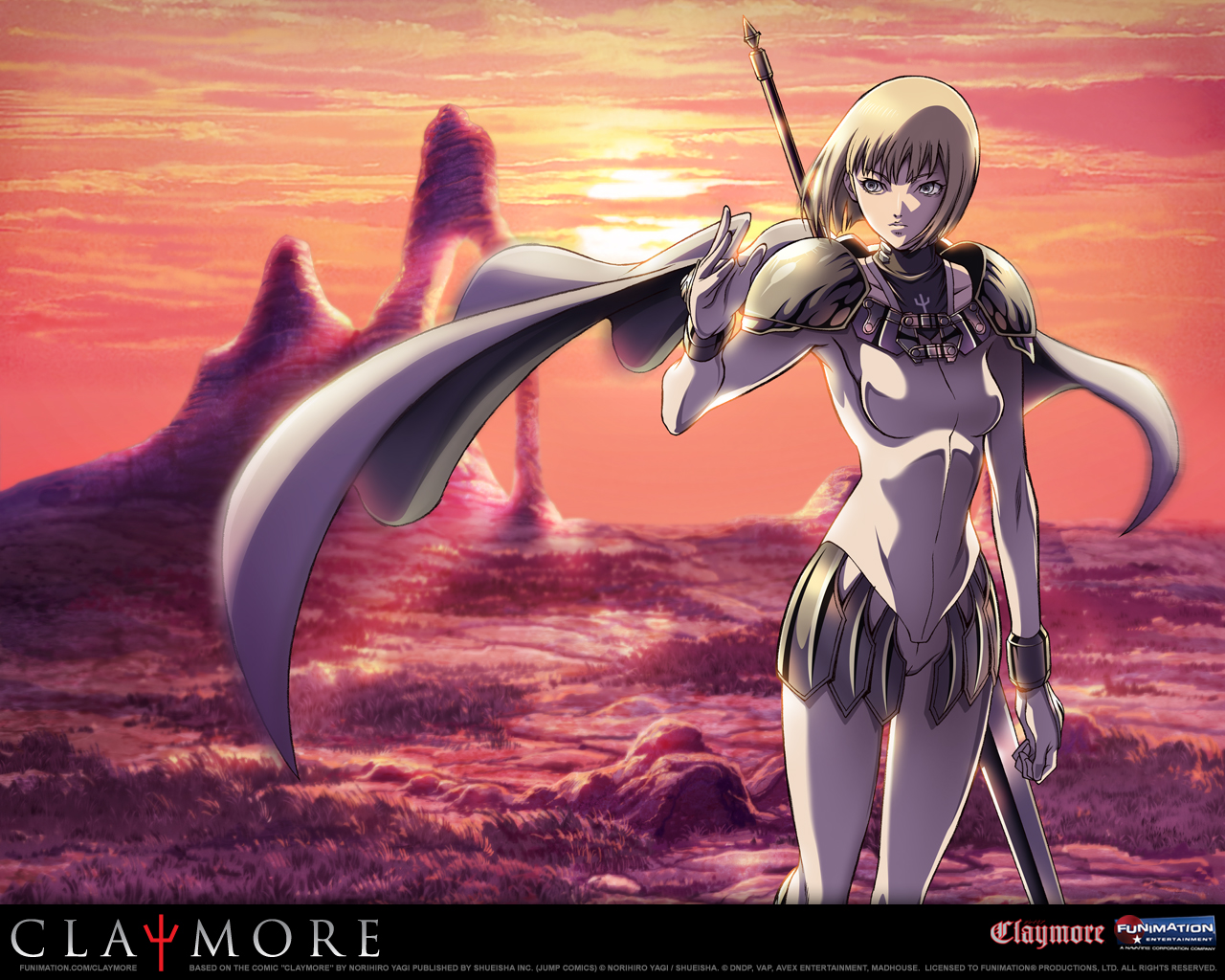 Claymore Warrior at Dusk: Anime's Fierce Blade Horizon