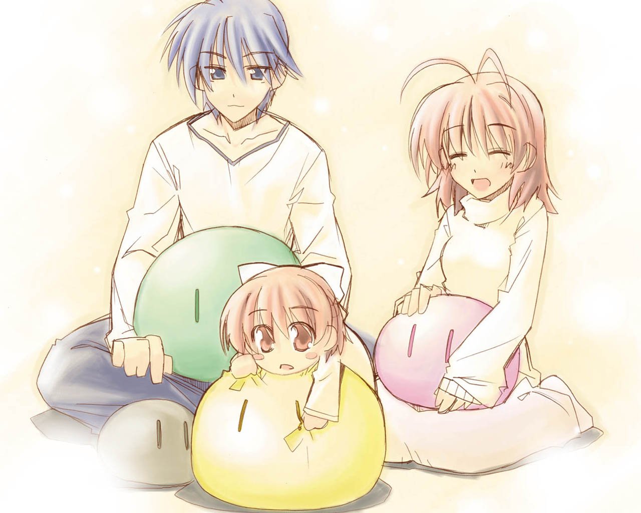 Download Tomoya Okazaki Ushio Okazaki Nagisa Furukawa Anime Clannad Image