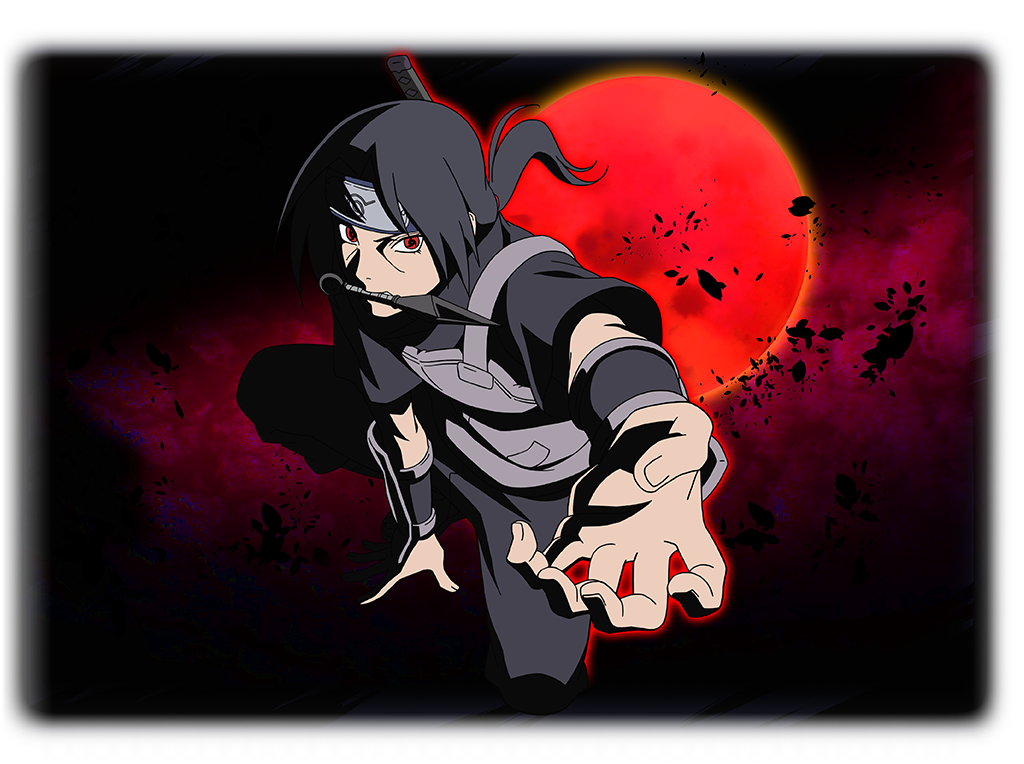 Itachi Uchiha: Shadow of the Red Moon | Naruto Anime Icon