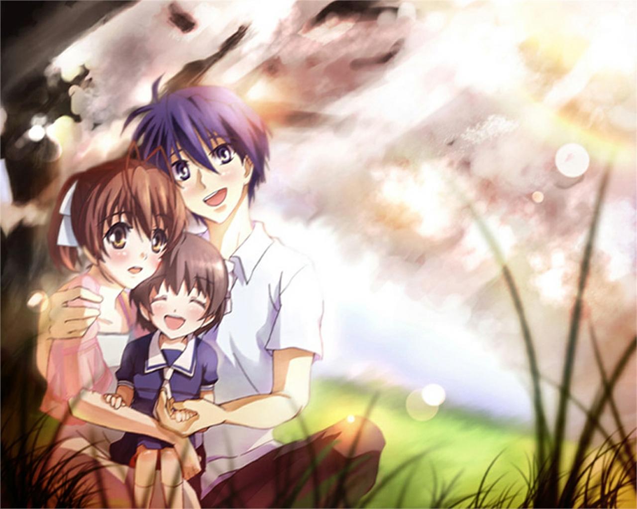 Download Tomoya Okazaki Ushio Okazaki Nagisa Furukawa Anime Clannad Image