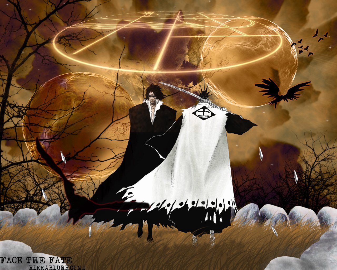 Kenpachi Zaraki and Zangetsu: A Bleach Masterpiece