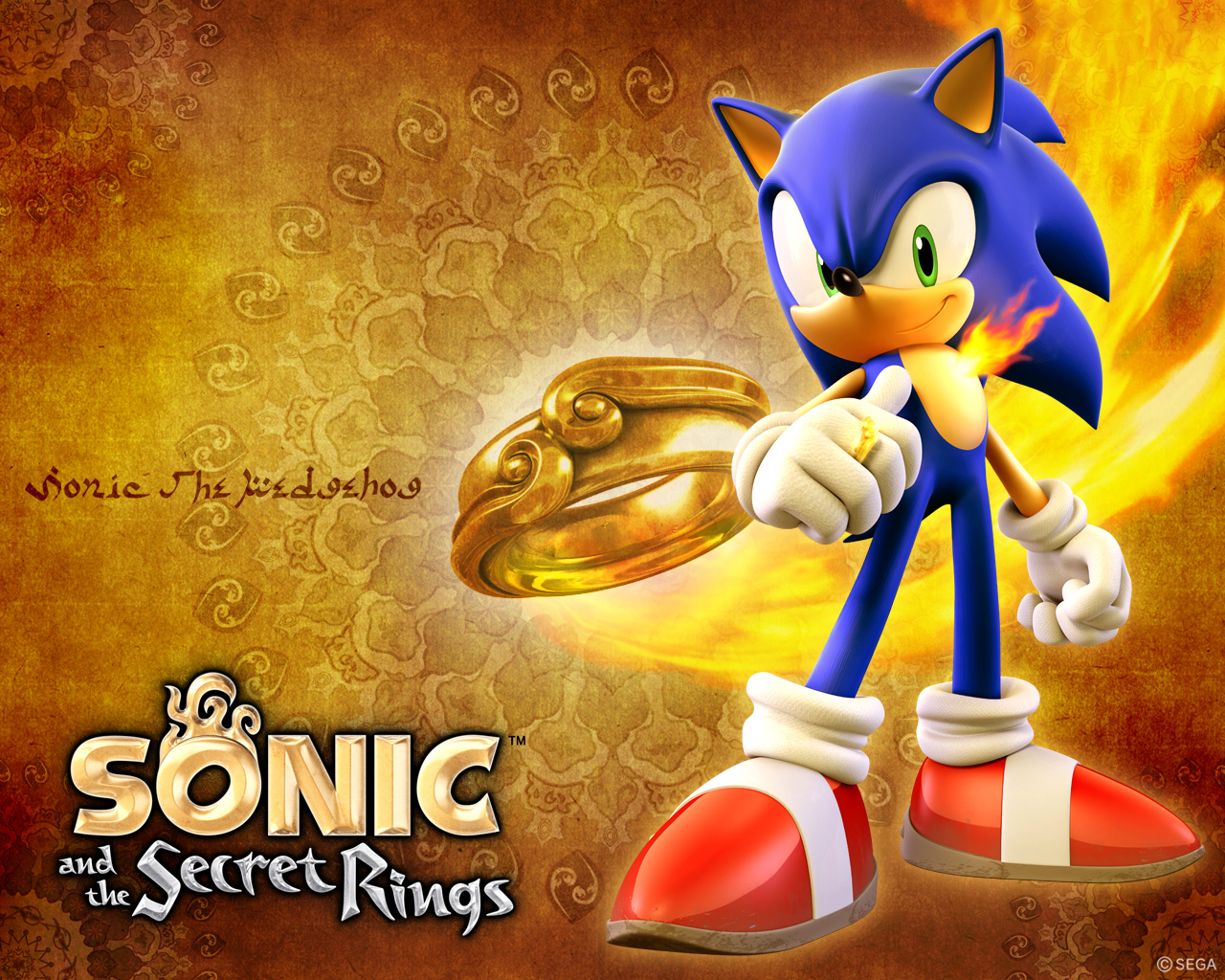 Download Sonic The Hedgehog Video Game Sonic And The Secret Rings Image