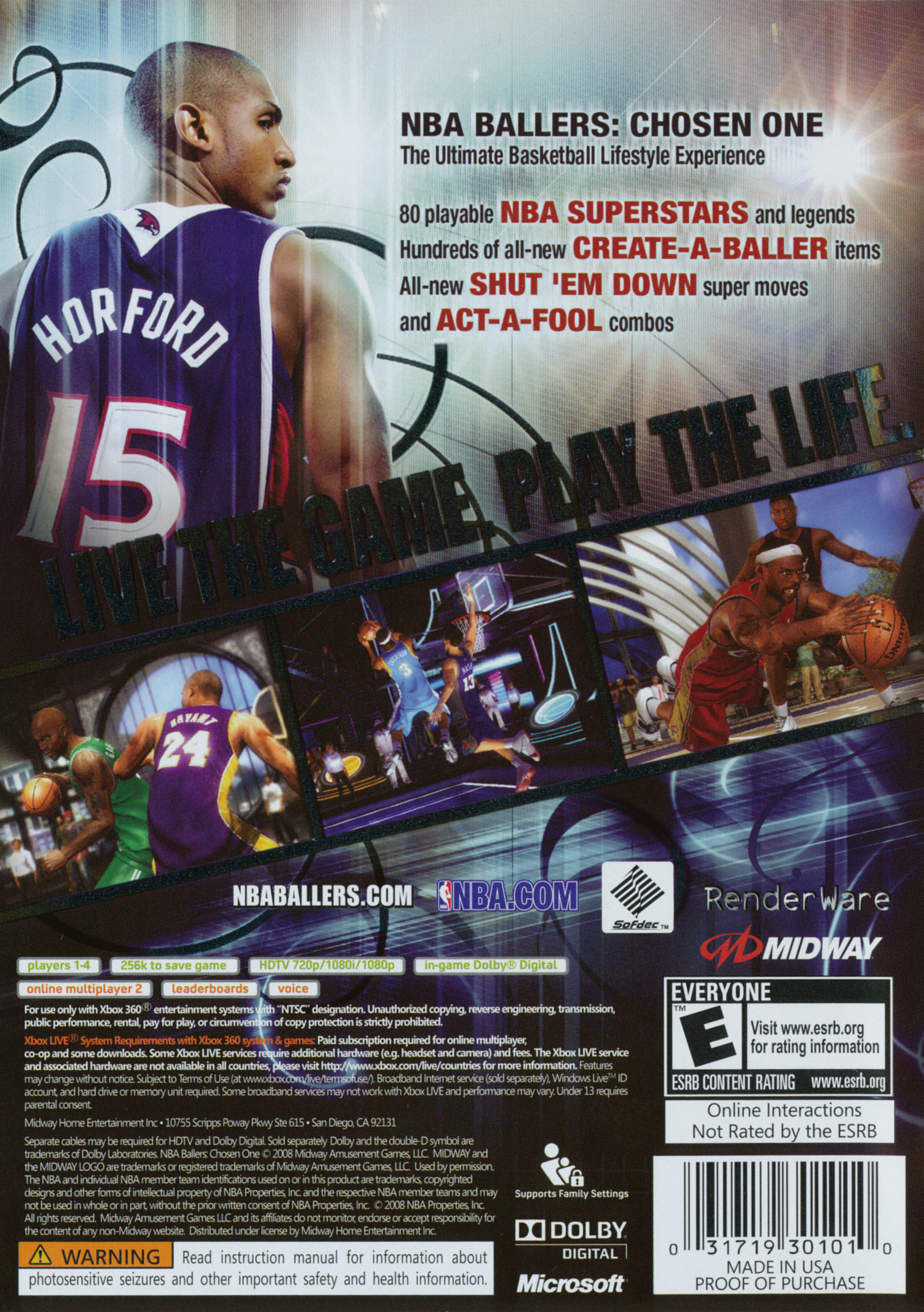 Download Video Game NBA Ballers: Chosen One Image