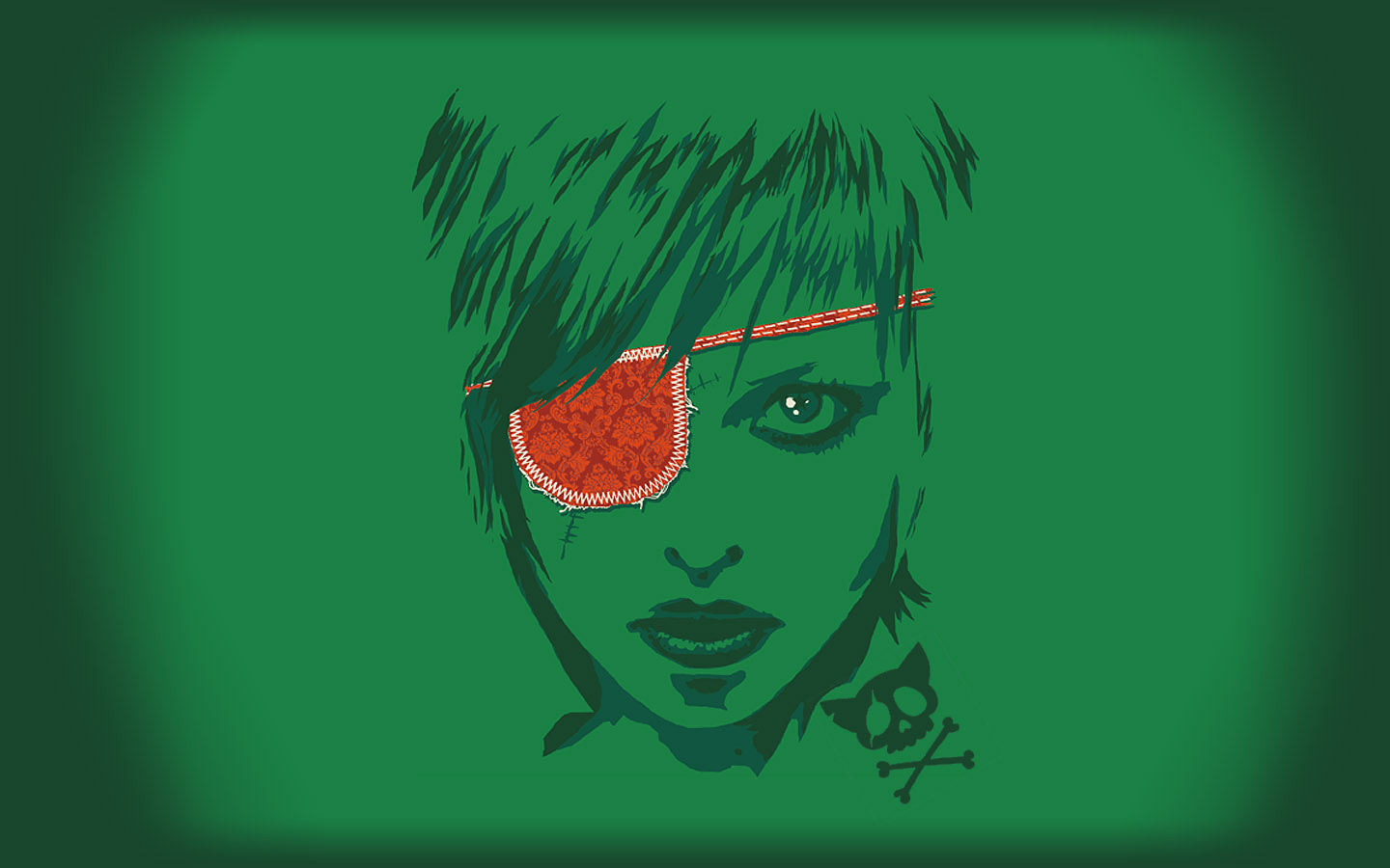 Artistic Gaze: The Enigmatic Face with an Eye Patch