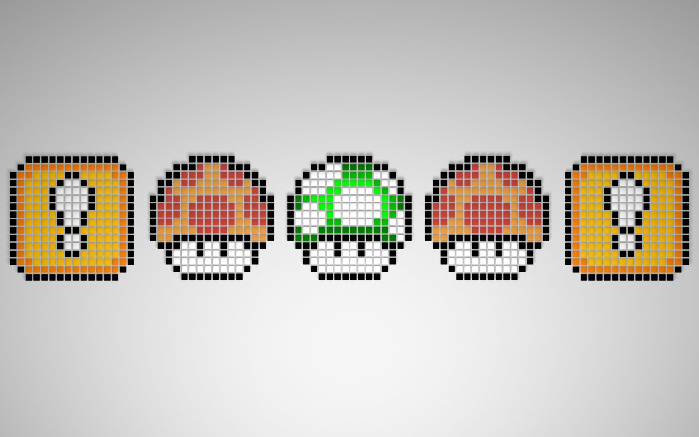 Iconic Mario Power-ups in Pixel Art