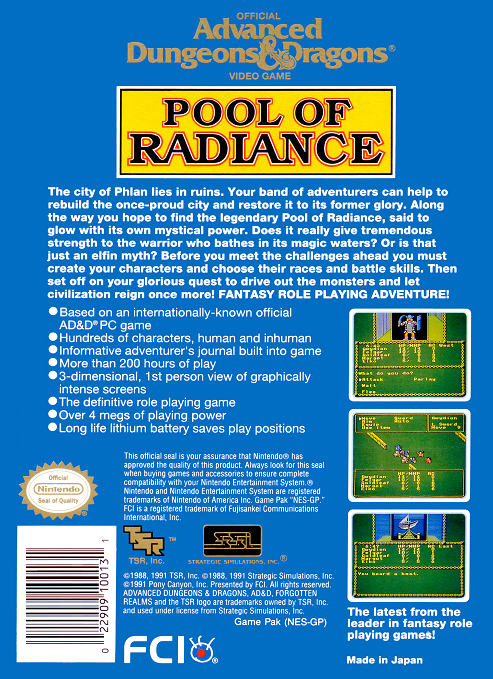 Advanced Dungeons & Dragons: Pool of Radiance Picture - Image Abyss