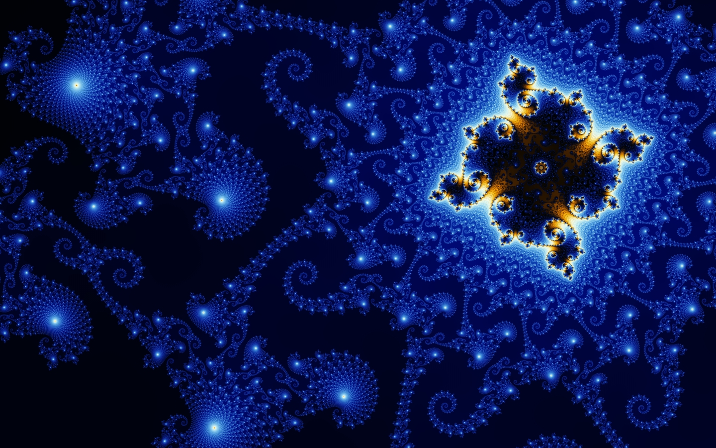Abstract Blue Fractal Delight
