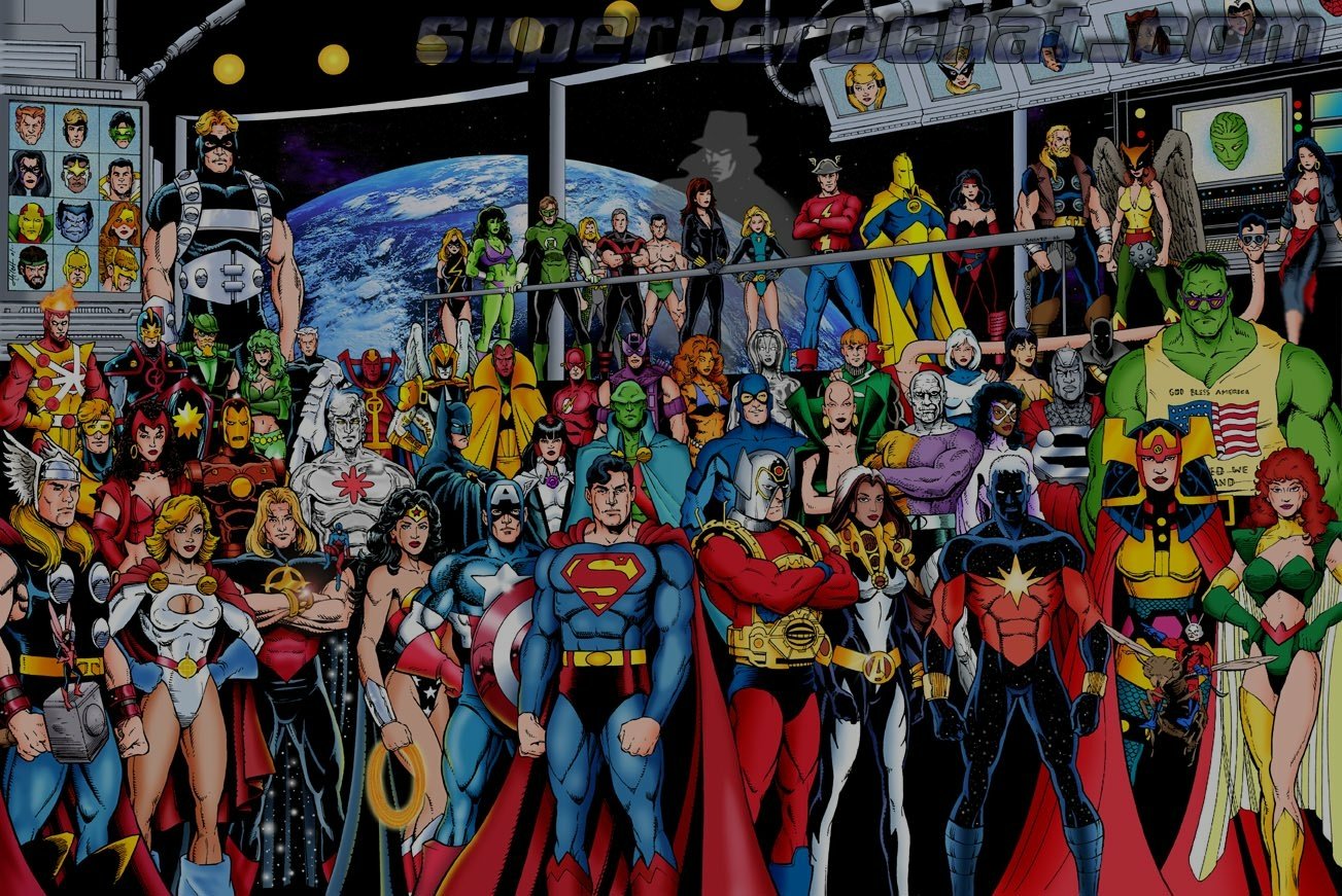 Superman and Friends: A Comic Collage of Heroes