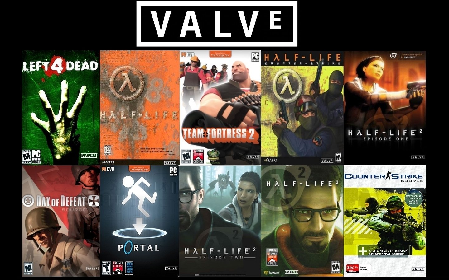 Valve's Iconic Video Game Collection: Half-Life, Portal, and More