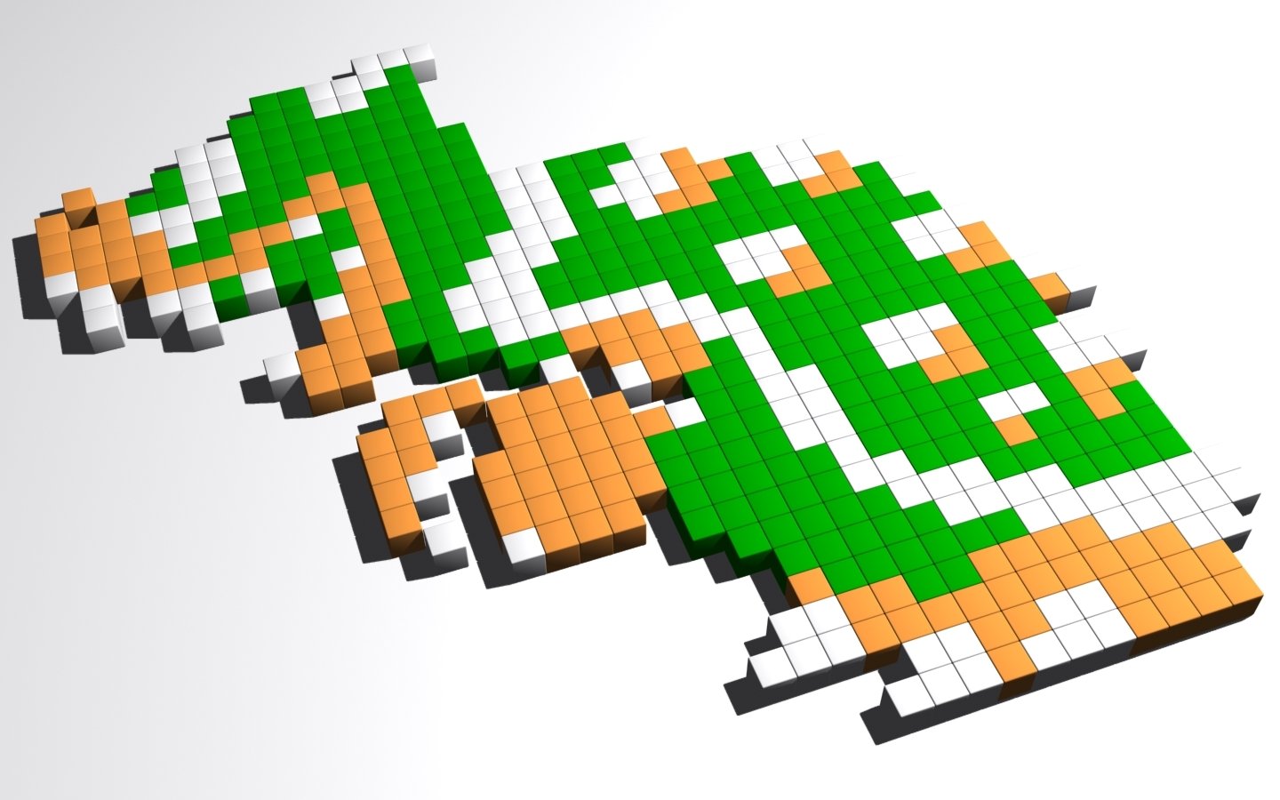Iconic Mario: Retro Pixel Bowser Design