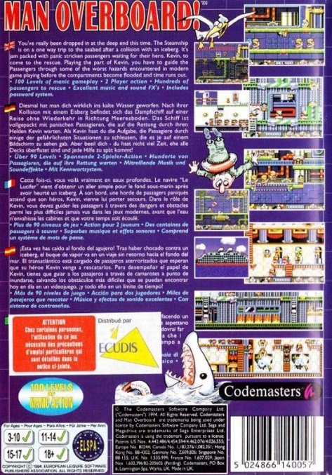 Man Overboard! Video Game Box Art - ID: 52093 - Image Abyss