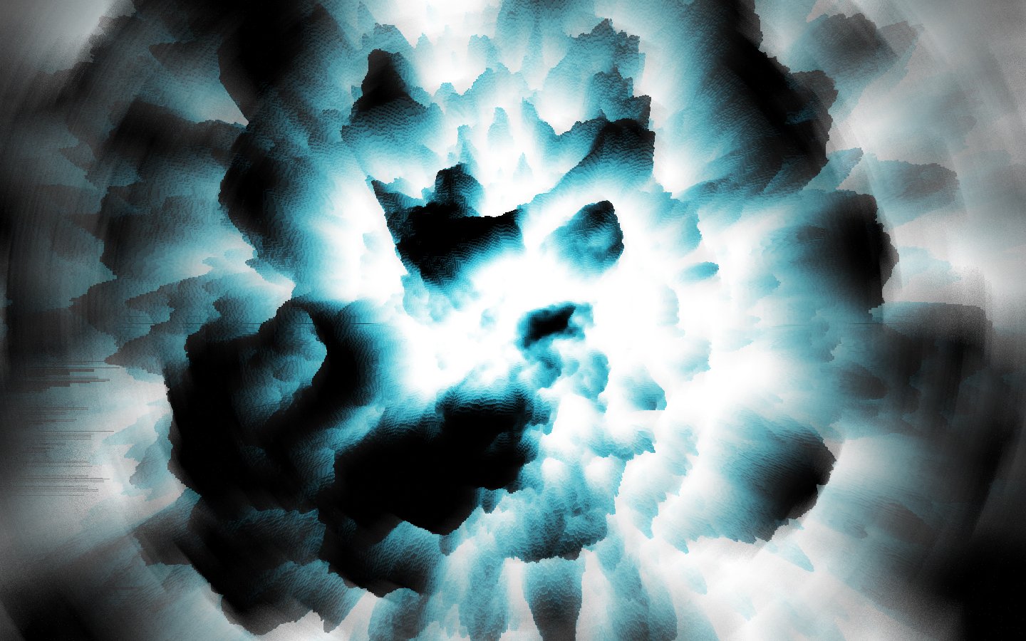 Artistic Blue-Black Explosion of Light and Shadow